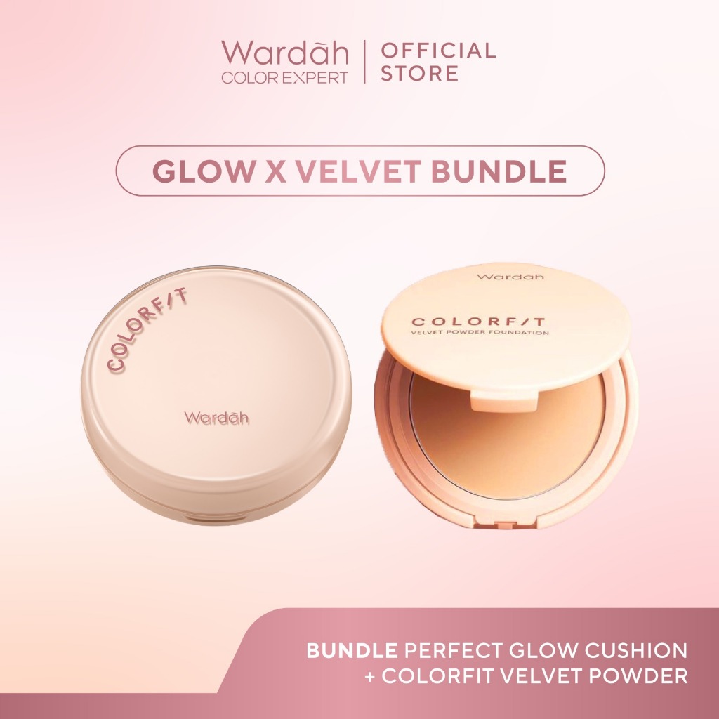 Jual Wardah Bundle Colorfit Perfect Glow Cushion + Velvet Powder ...