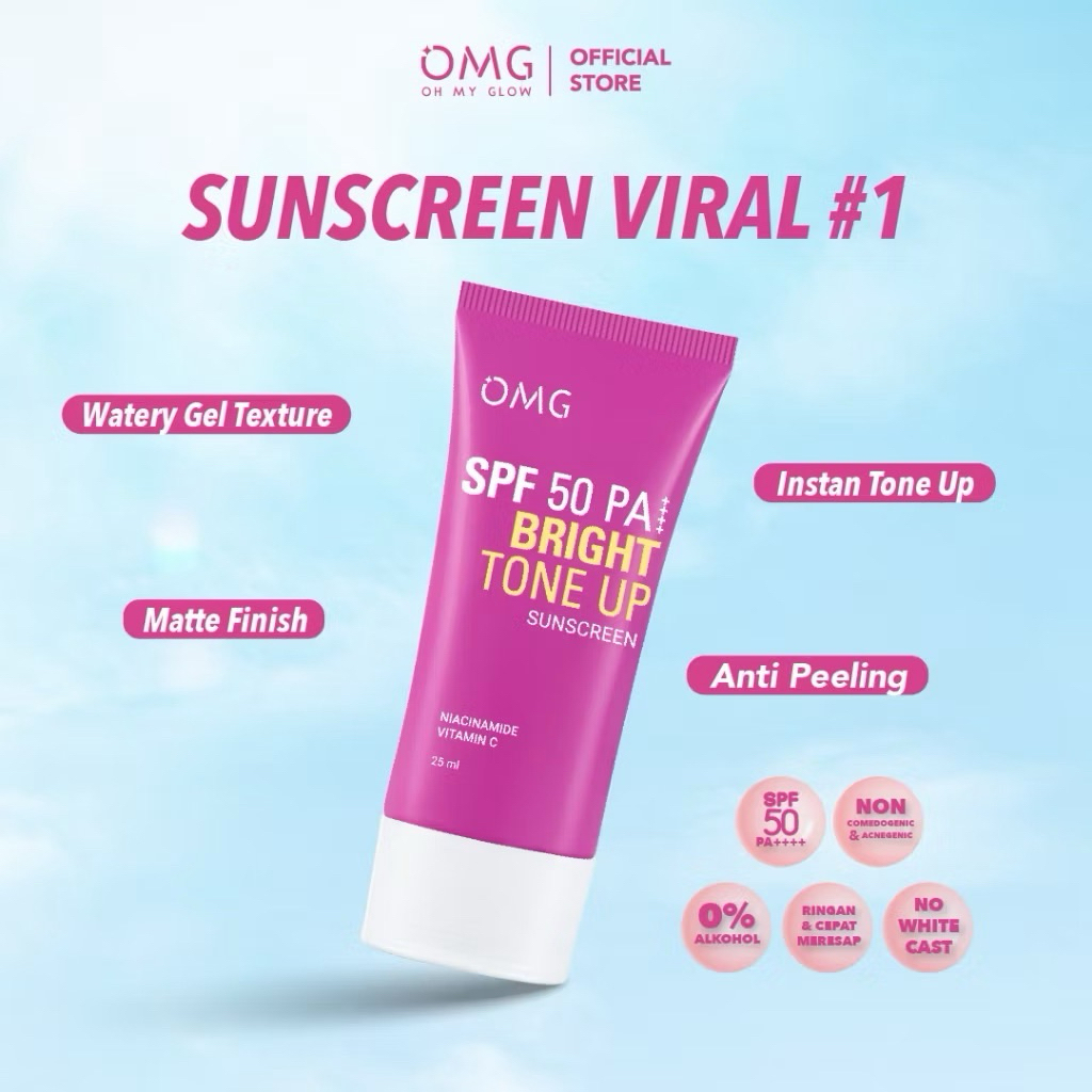 Jual ʙᴇᴀᴜᴅʟᴀʙ - OMG Oh My Glow Bright Tone Up UV Barrier Sunscreen SPF 50 PA ++++ 25 ml | Tabir ...