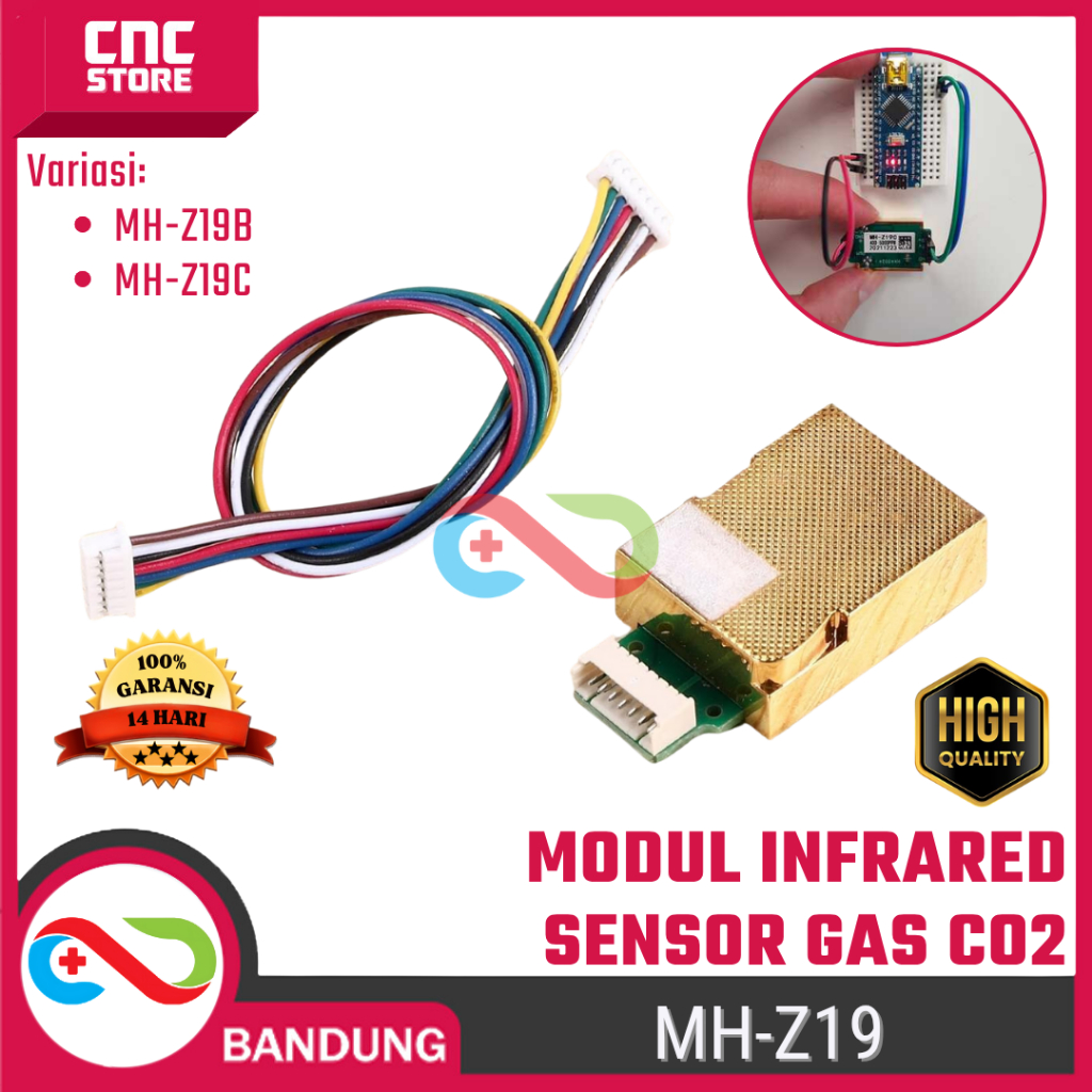 Jual MH-Z19 MH-Z19B/MH-Z19C Modul Infrared Sensor Gas untuk CO2 Carbon ...