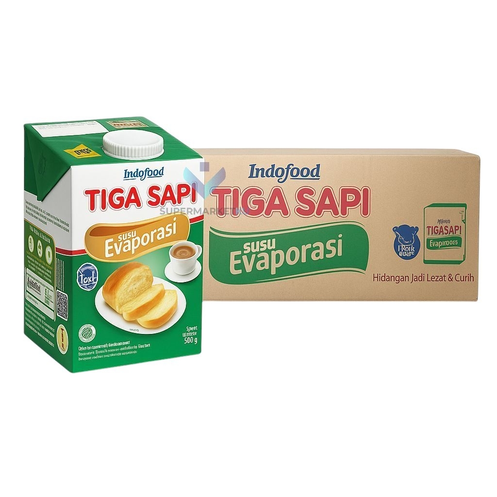 Jual Tiga Sapi Susu Evaporasi 500gr – 1 Karton (12 pcs) | Cocok untuk ...