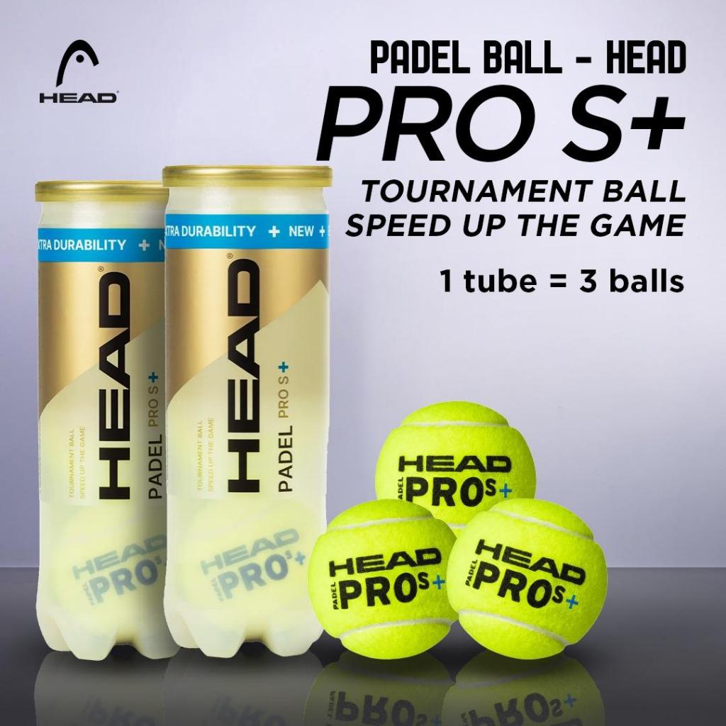 Jual Bola Padel Tenis Tennis Ball Head Pro S+ Padel Balls Isi 3 ...