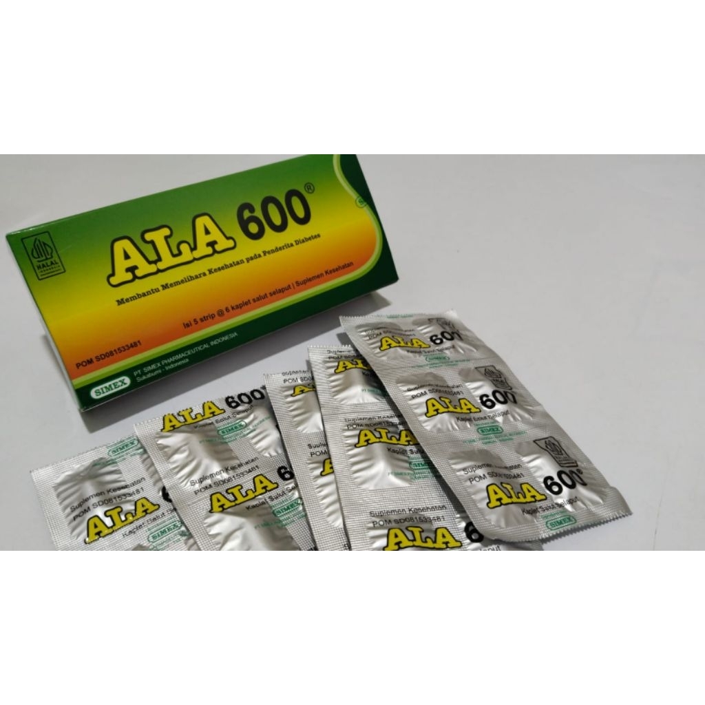 Jual ALA 600 - Suplemen Kesehatan (1 BOX 30 Kaplet Salut Selaput ...
