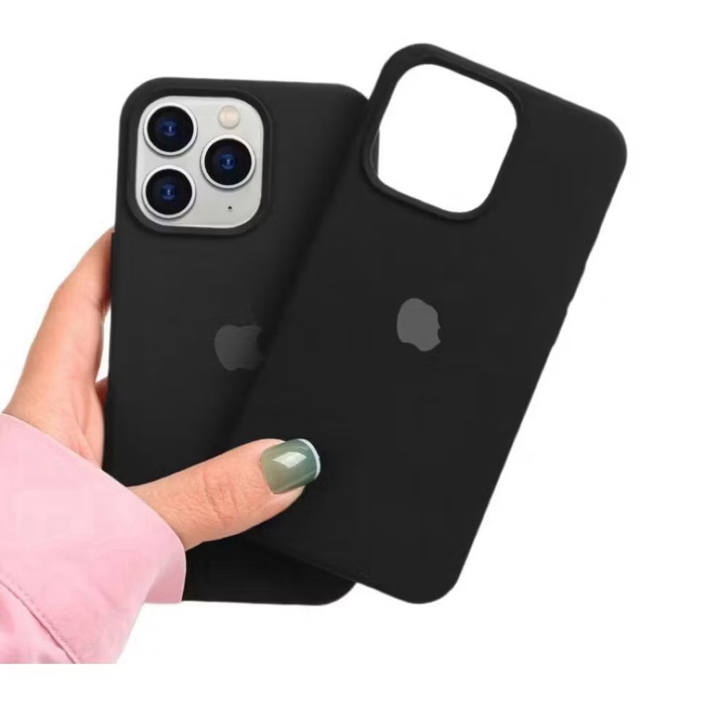 Jual Case Silikon Rubber Anti Noda Full Black Protection Camera iPhone ...