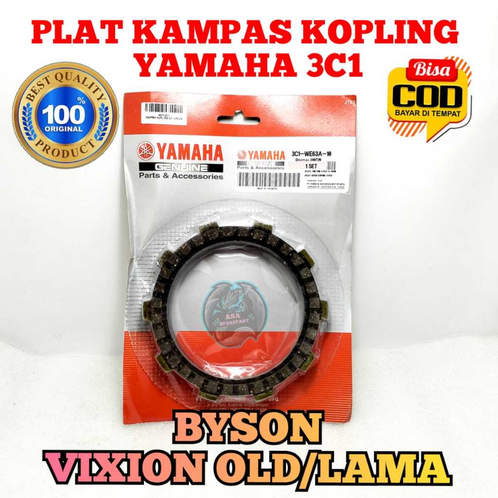Jual Kampas Kopling set 3C1 Asli Original Motor Yamaha Vixion Old / Lama , Scorpio P , Scorpio Z ...