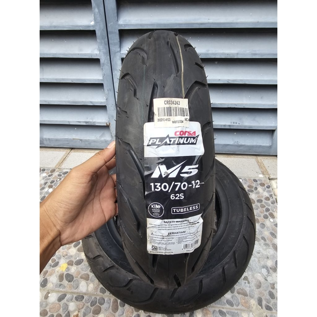Jual promo ban corsa 130/70-12 M5 empuk produksi tahun muda pnp scopy ...