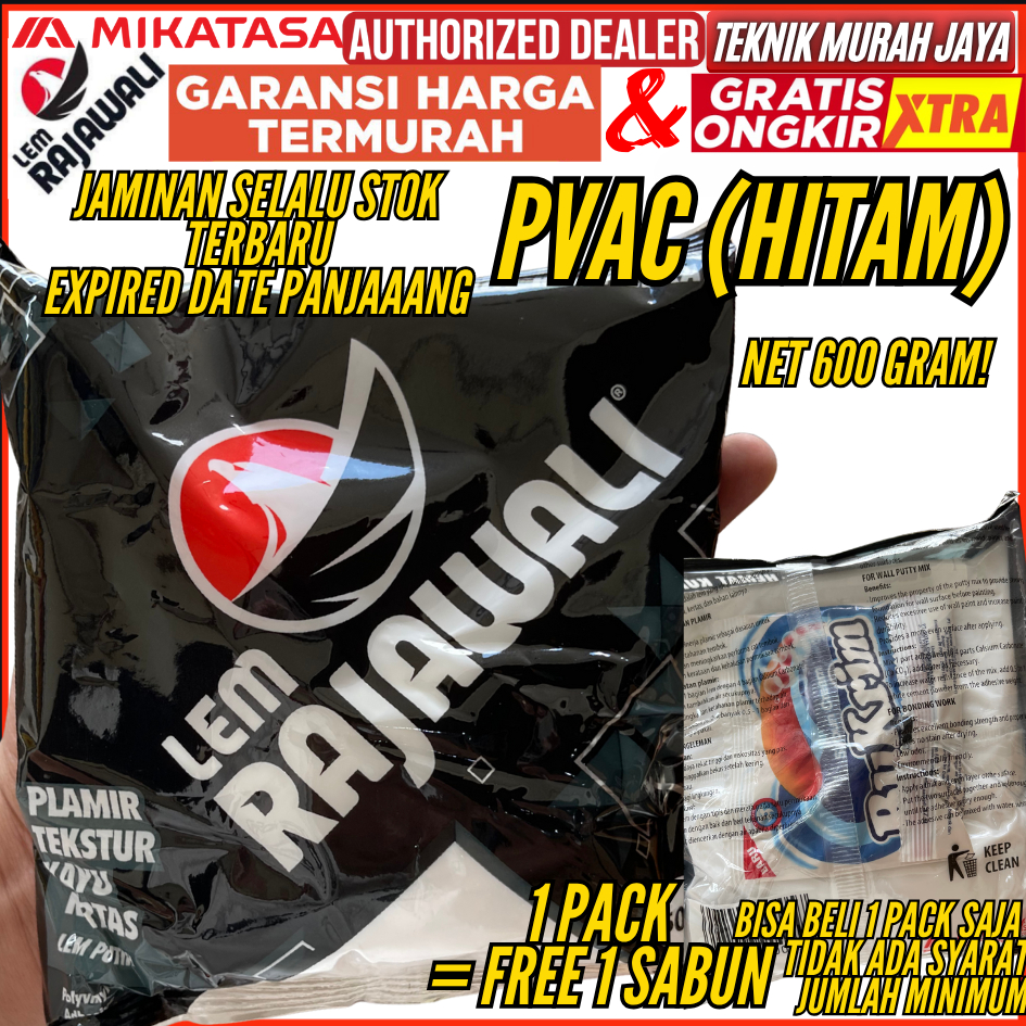 Jual LEM RAJAWALI PVAC HITAM Kemasan Kantong Besar 600 Gram Lem Putih ...
