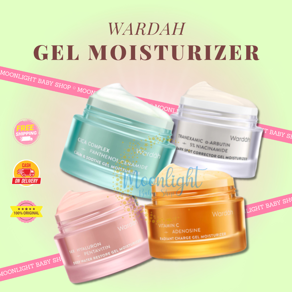 Jual WARDAH Gel Moisturizer Series 30g | Vitamin C + Adenosine | Cica ...