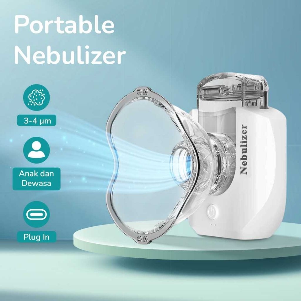 Jual Nebulizer Uap Portable Bayi Batuk Pilek Alat Terapi Pernapasan Handheld Inhaler Atomizer ...
