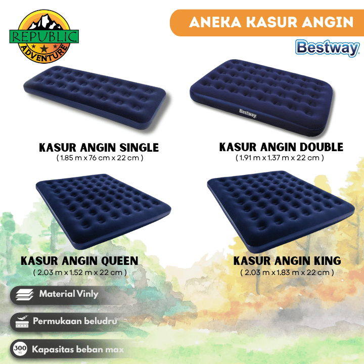 Jual BESTWAY ANEKA KASUR ANGIN CAMPING PLUS POMPA MATRAS TIUP LIPAT ...