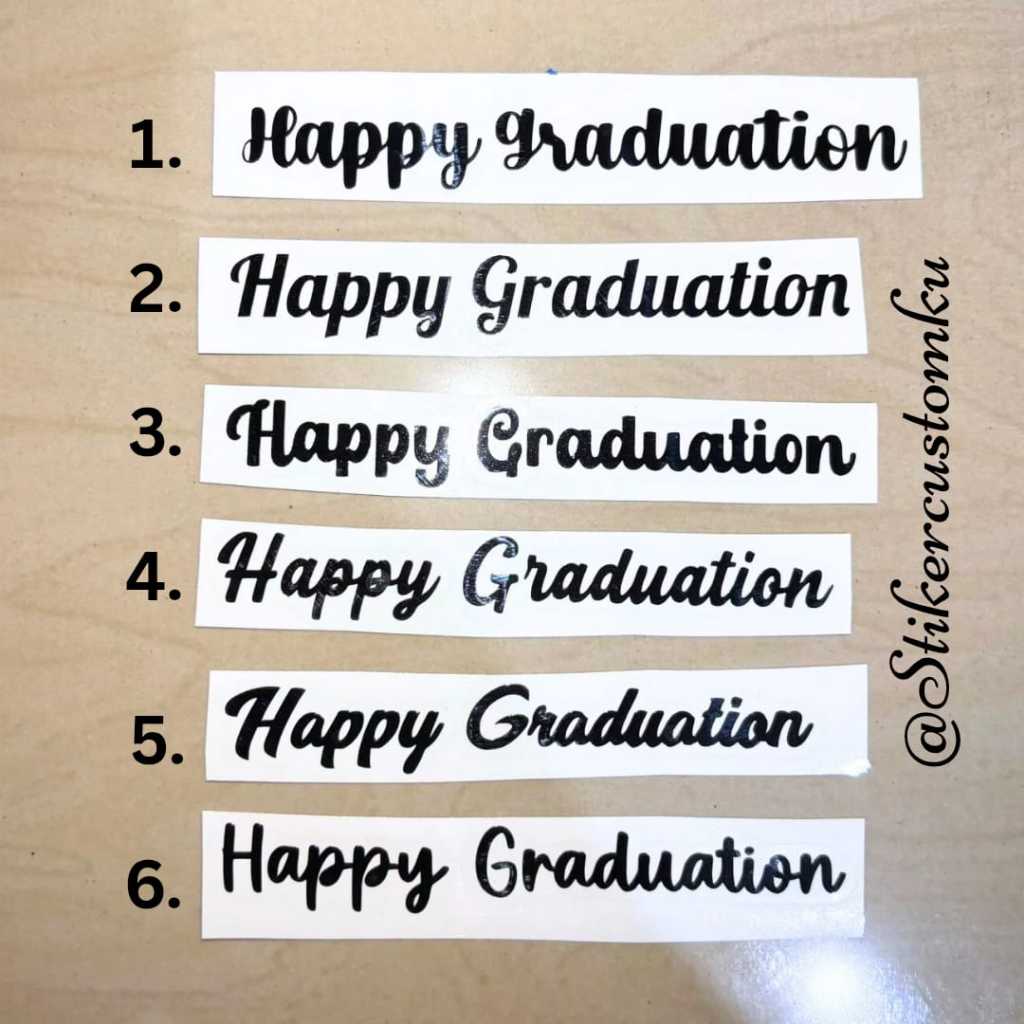 Jual Stiker Pita Satin Happy Graduation / Stiker Buket Happy Graduation ...