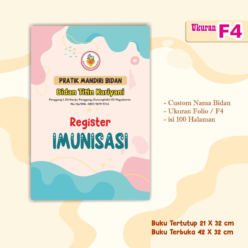 Jual Buku Register Bidan Custom , Buku Adminstrasi Bidan Custom, buku ...