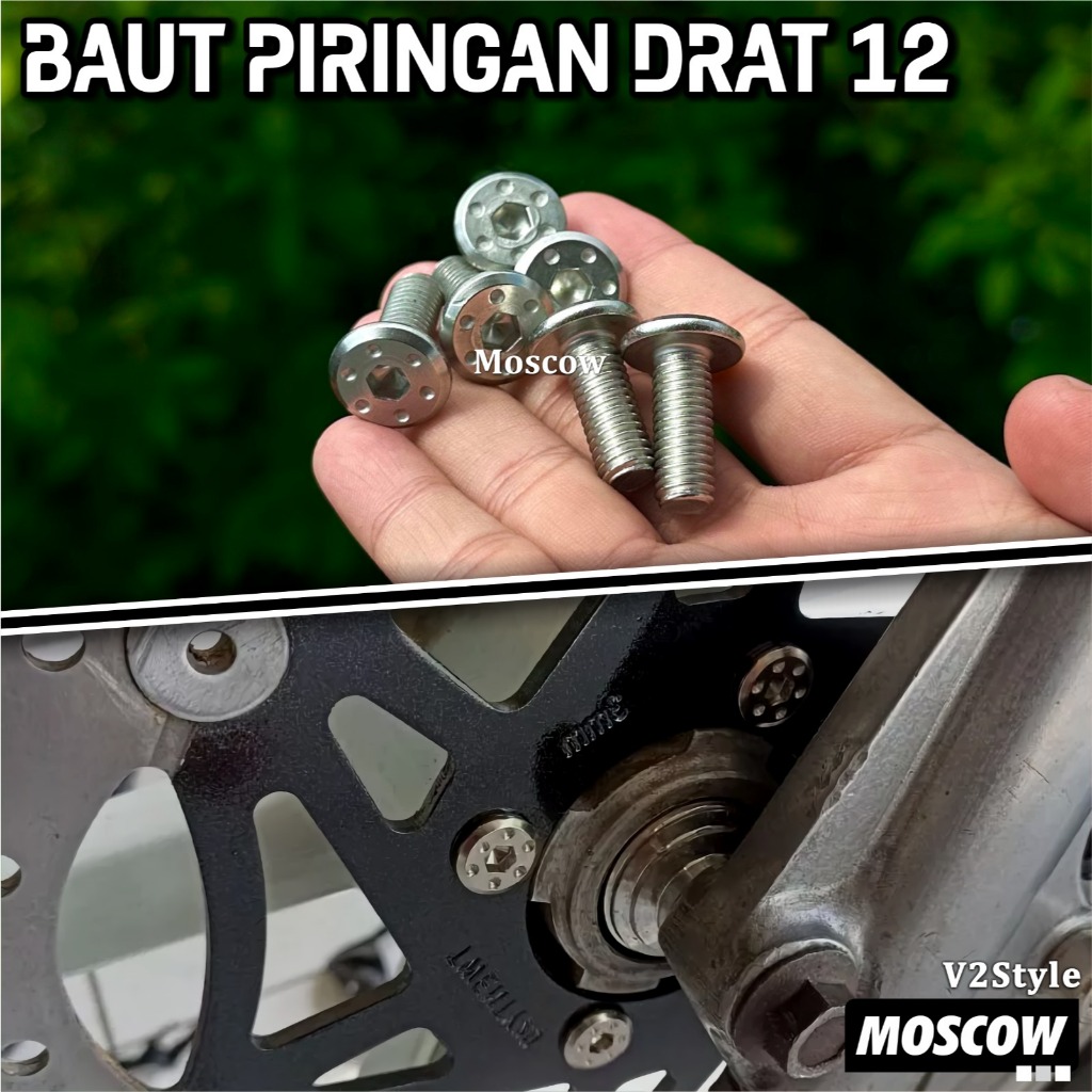 Jual BAUT DISC CAKRAM BESI CHROME DRAT 12 DISK PIRINGAN CROME BAUT PIRINGAN DRAT SCOOPY KLX CRF ...