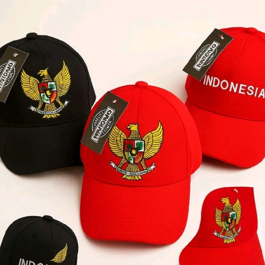 Jual Topi Merah Putih INDONESIA Spesial Kemerdekaan Logo Bordir – Bahan ...