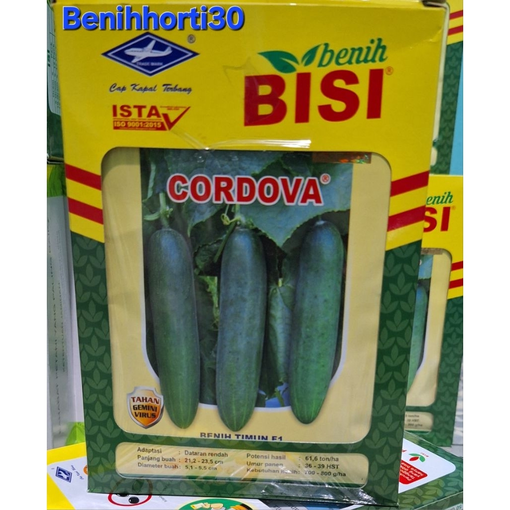 Jual 1 Kotak / 12 Bungkus Benih Timun Cordova isi 10 gram | Shopee ...