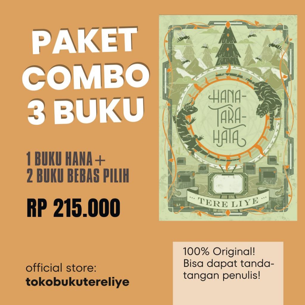 Jual Tere Liye - Paket Bundling Buku HANA-TARA-HATA 1 + 2 Buku Bebas ...