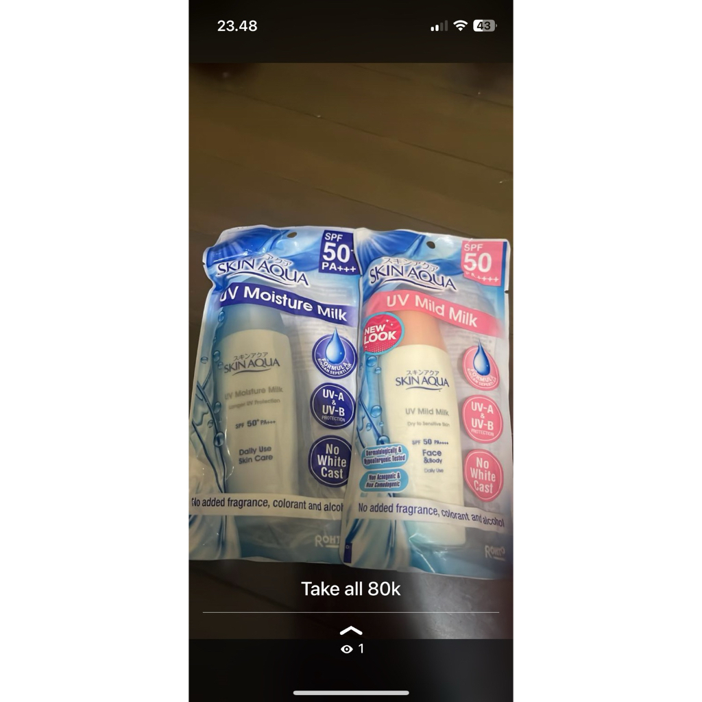 Jual (freeongkir) Sunscreen Skin Aqua Pink/Putih (harga satuan ...