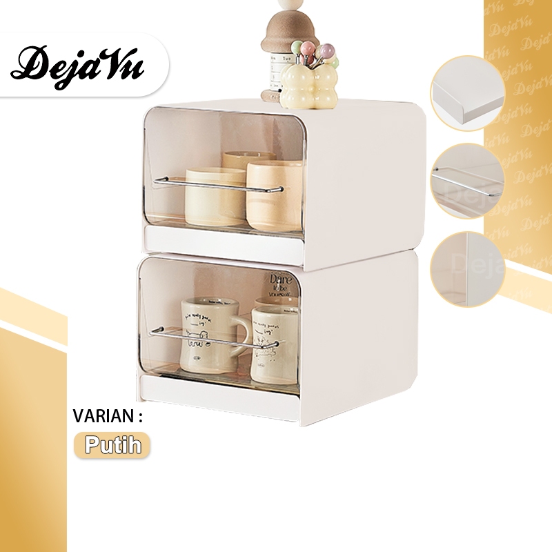 Jual Dejavu Kotak Penyimpanan Cangkir Organizer Meja Storage Box laci ...