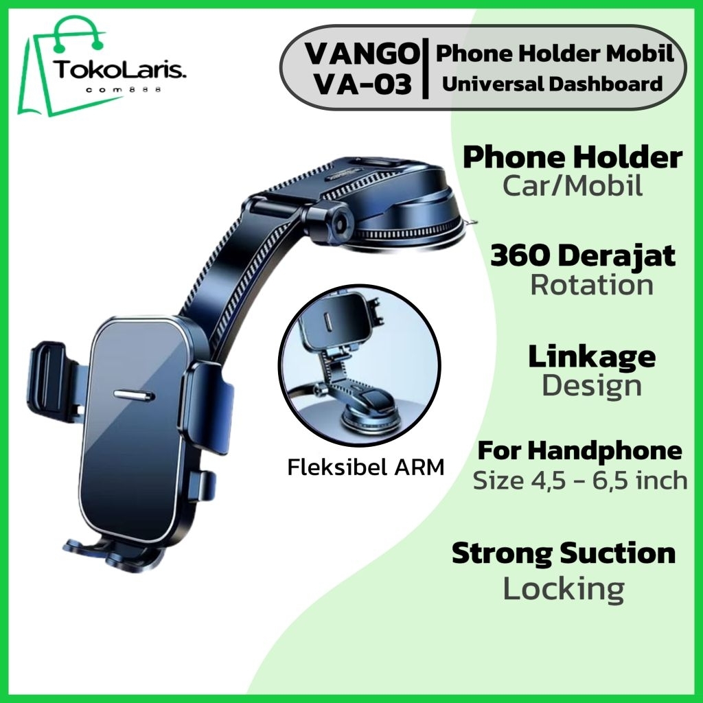 Jual Car Phone Holder Dashboard Kaca Mobil Long Neck 360 Degree ...