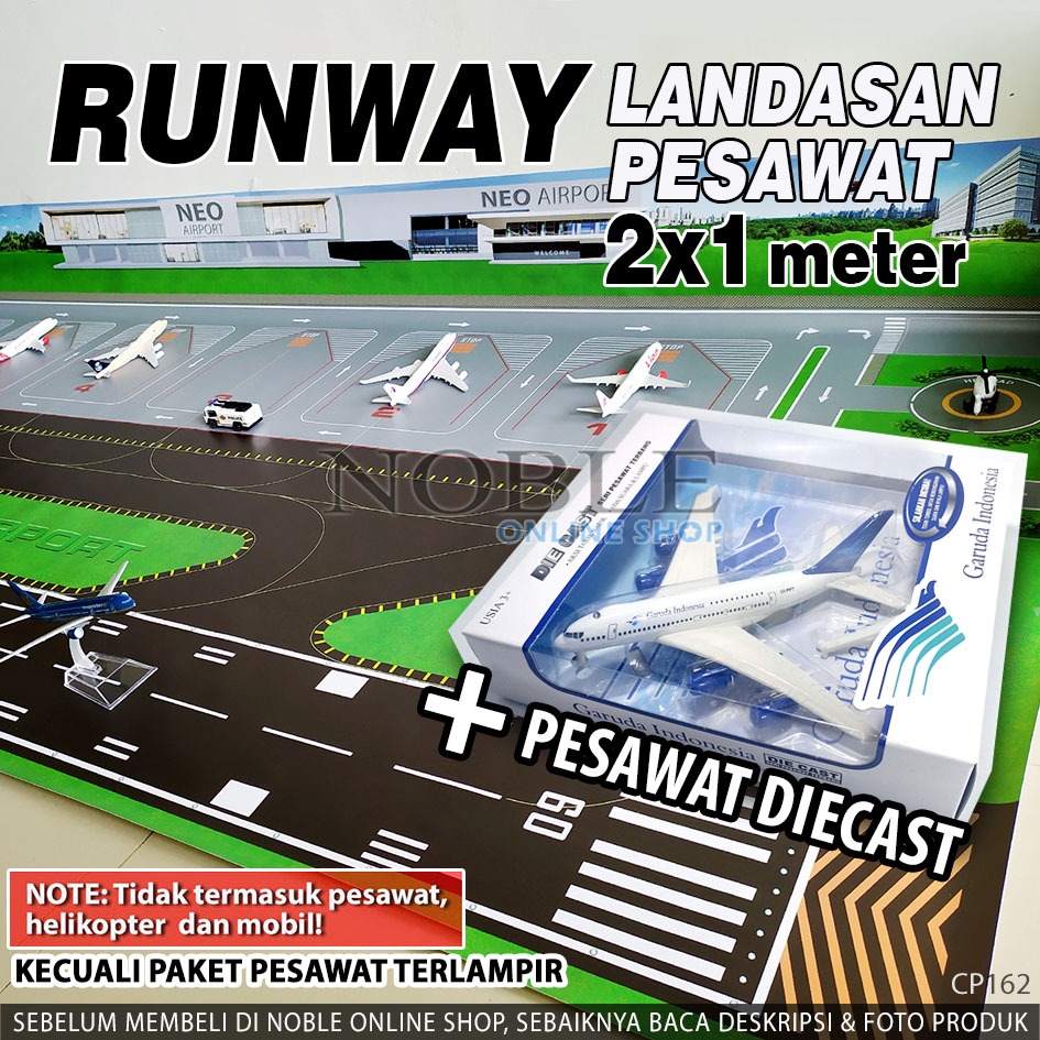 Jual 2x1 Meter Mainan Gelar Lantai Miniatur Runway Pesawat Diecast ...