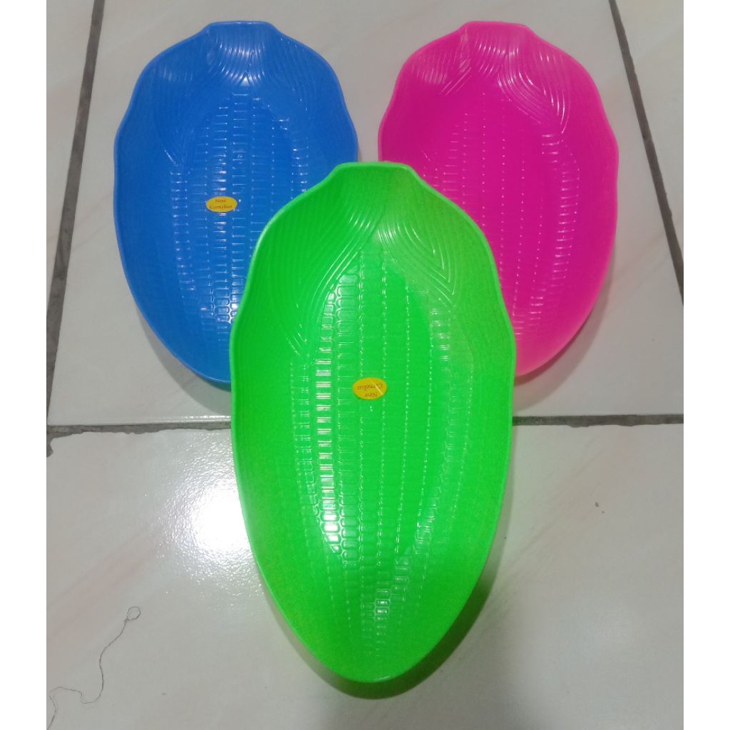 Jual Piring Oval Plastik model jagung/ Lodor / Piring Makan Oval ...