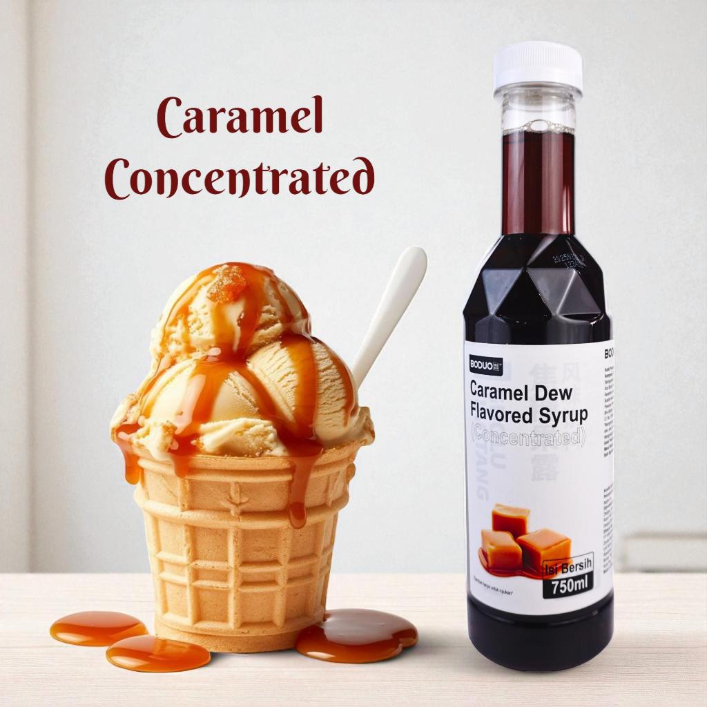 Jual Boduo Caramel Dew Flavored Syrup Concentrated Sirup Karamel 750ml ...