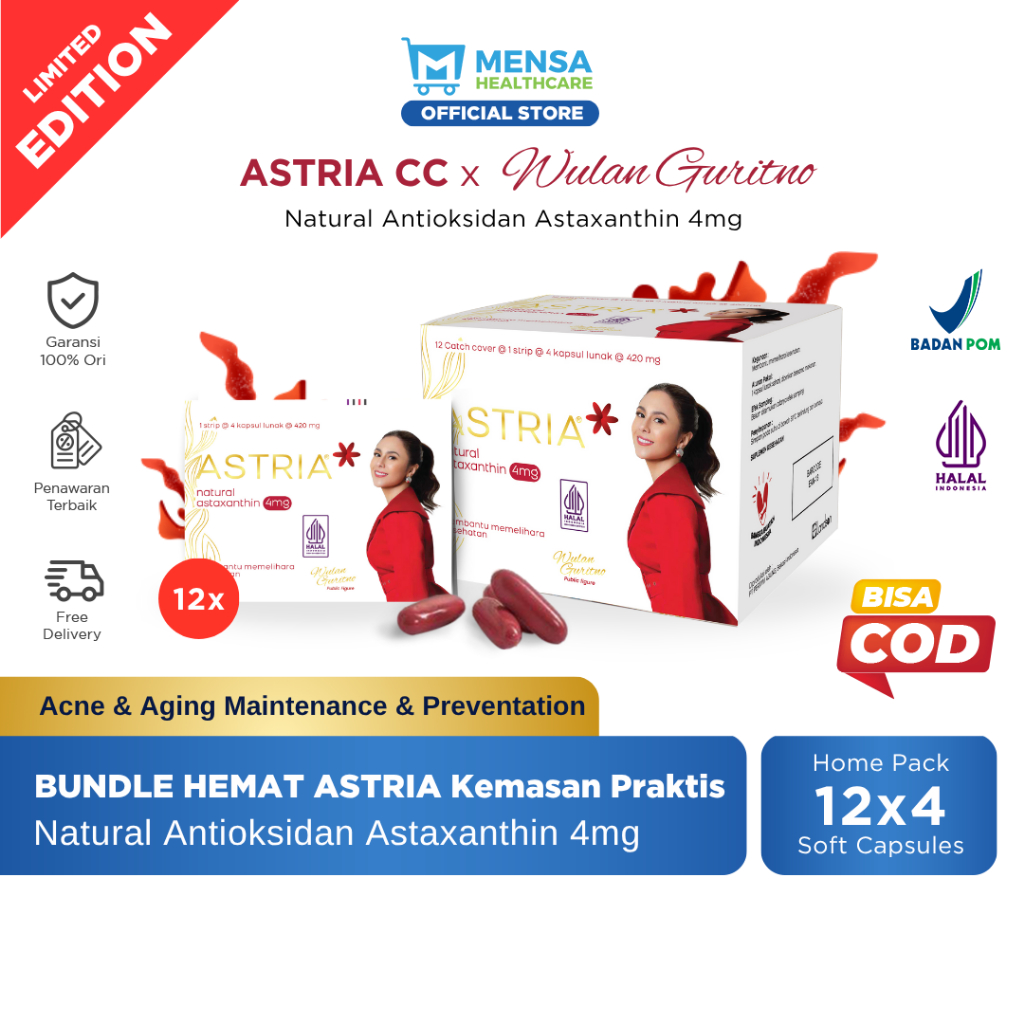 Jual [Bundle Hemat] ASTRIA Kemasan Praktis Suplemen Antioksidan Natural ...
