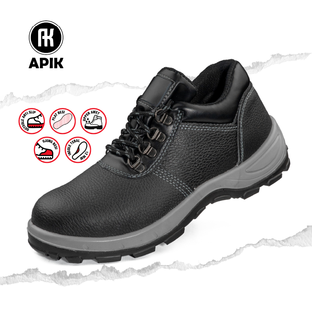 Jual Sepatu Safety Kulit Sapi Asli Lorie Apik Shoes - Sepatu Safety ...