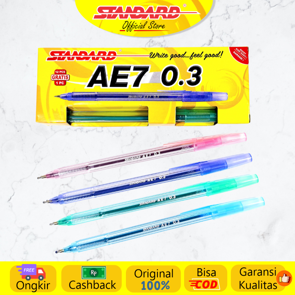 Jual Standard - Pulpen AE7 0.3 ( Alat Tulis / Pen / Ballpoint / Pena ...