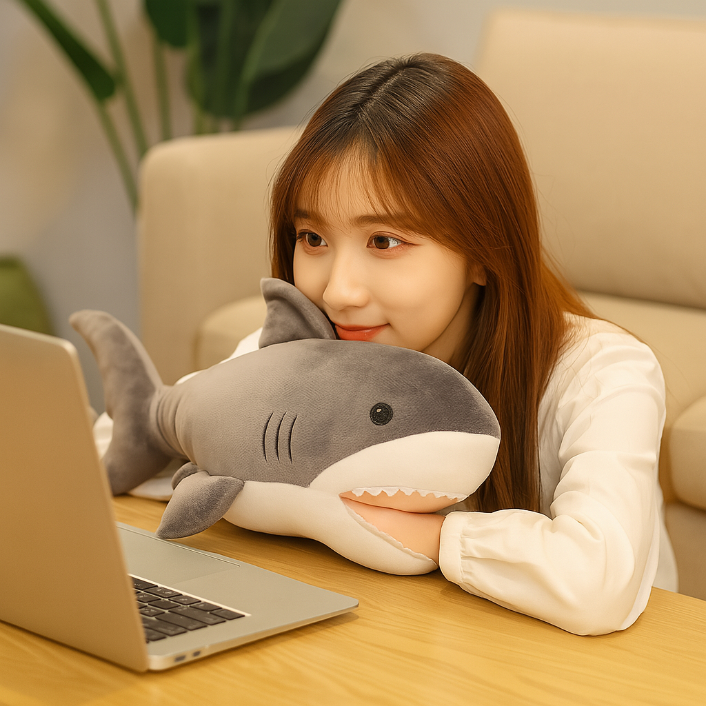 Jual Boneka Kawaii Hiu dengan Tangan Hangat Mewah Bahan Plush Berlabel ...