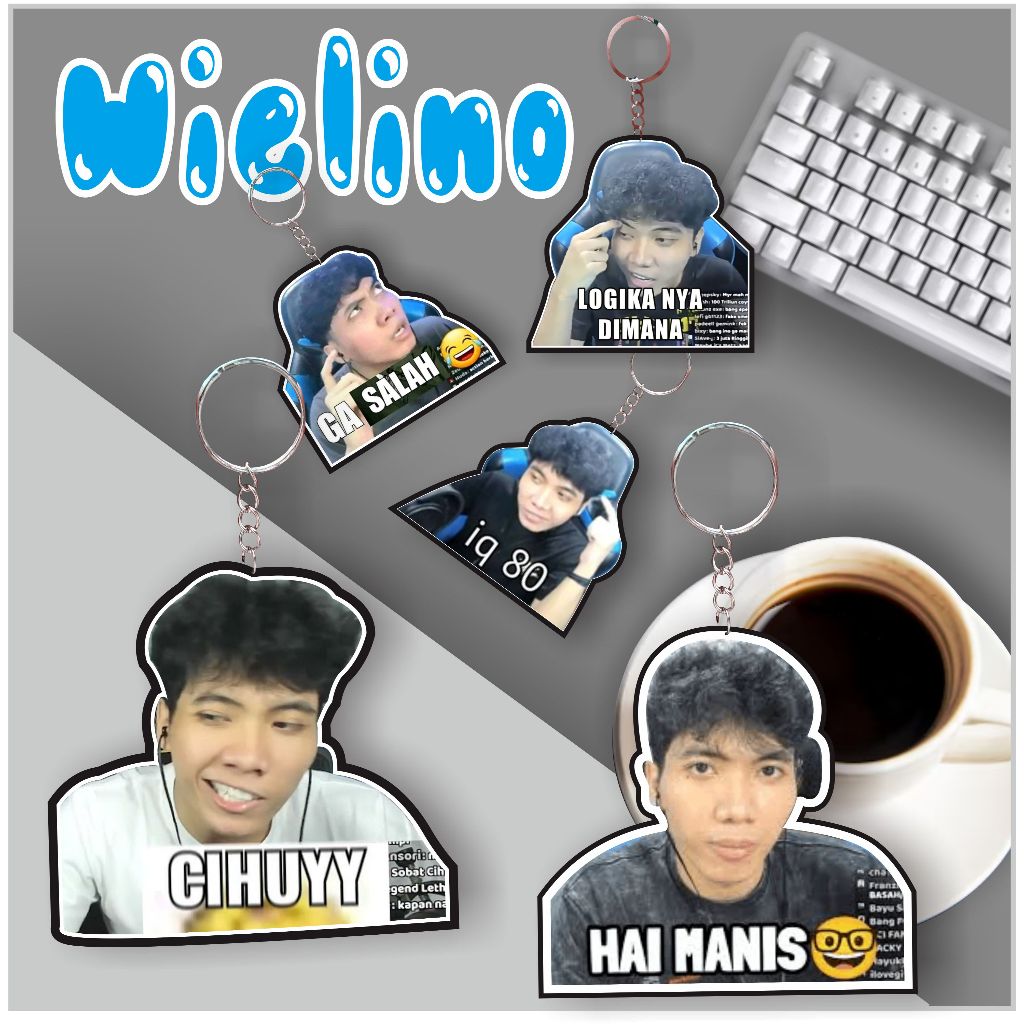 Jual Ganci Meme Wielino Resin Gantungan Kunci Kechain Custom Free ...