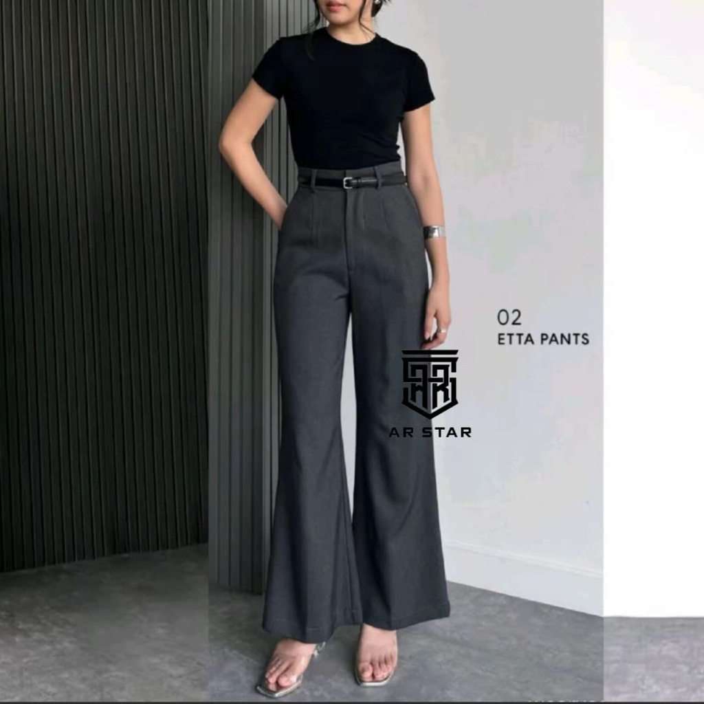 Jual AR Star - Etta Pants Highwaist Kulot Cutbray Semi woll - Celana ...