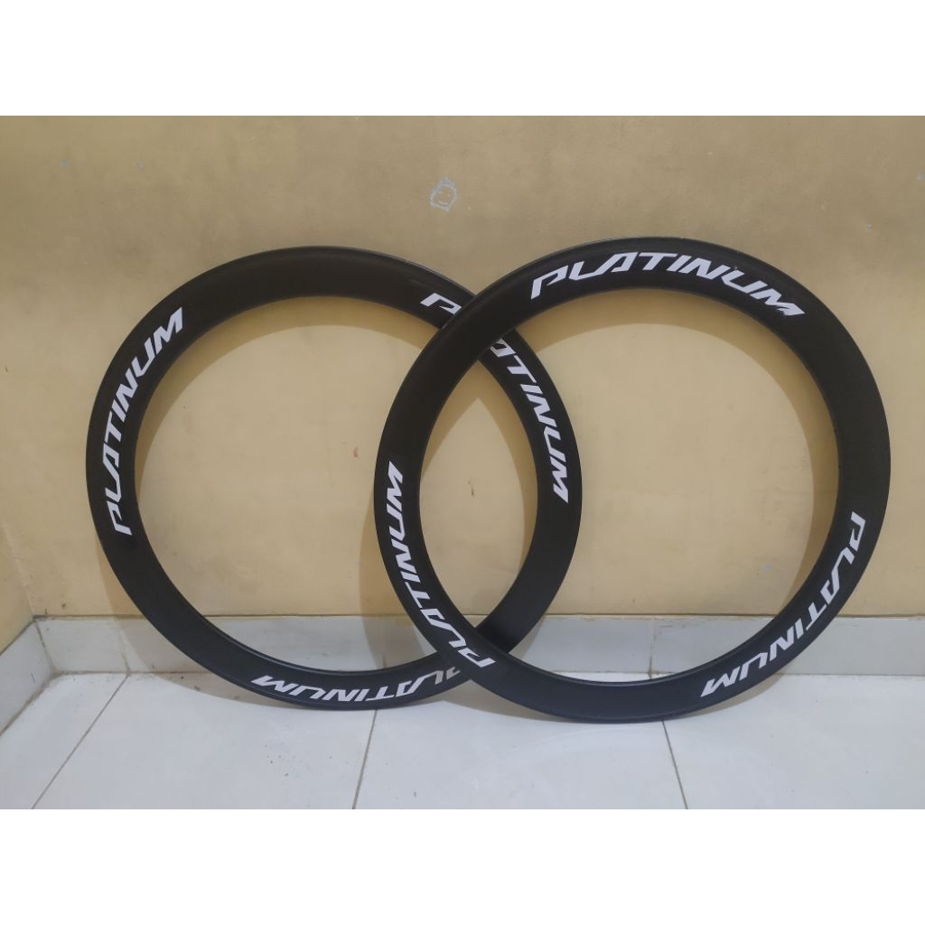 Jual velg rims sepeda balap roadbike fixie 700c PLATINUM tinggi 6cm 36h ...