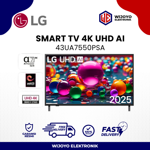 Jual TV LG SMART 43 INCH 43UR7500 PSC UHD REAL 4K A5 GEN 6 43UR7500 NEW ...