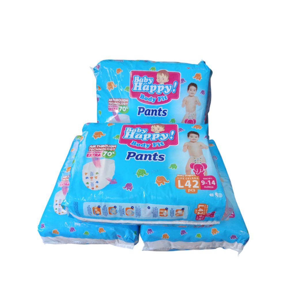 Jual BABY HAPPY JUMBO Diapers Pants L42 (9-14kg) / XL38 (12-17kg ...