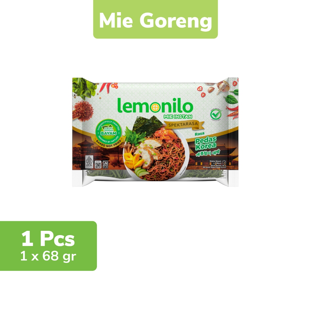 Jual Lemonilo Mie Instan Goreng Pedas Korea 68g | Shopee Indonesia