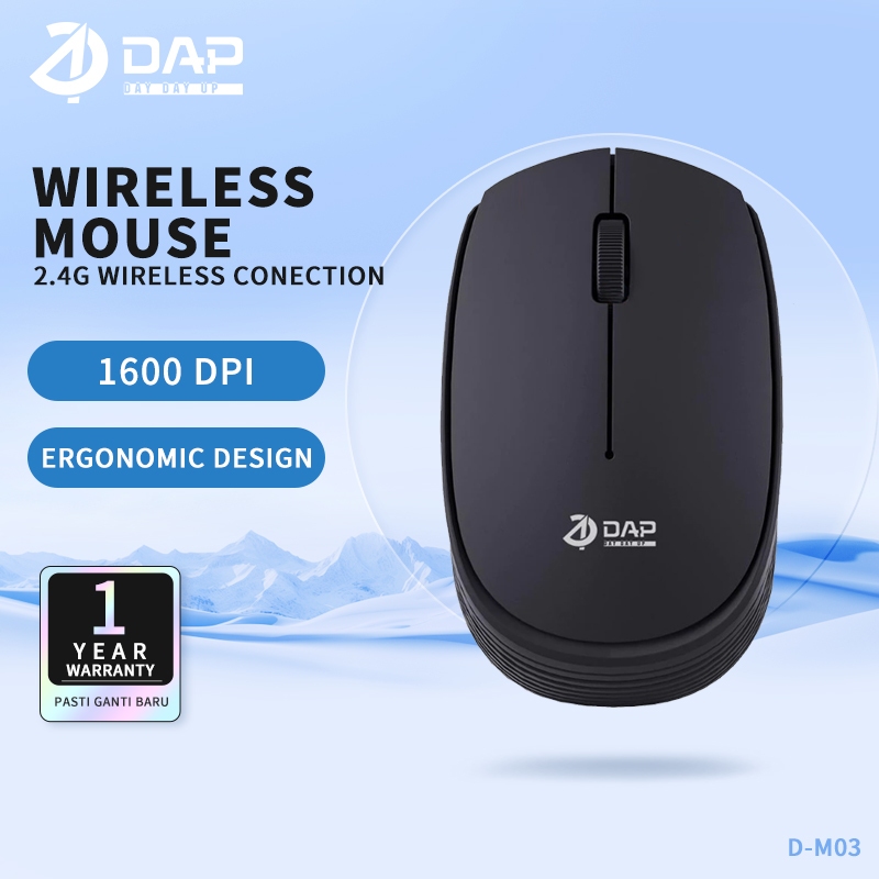 Jual DAP D-M03 Mouse Wireless DAP 2.4GHz Silent Optical 1200DPI ...