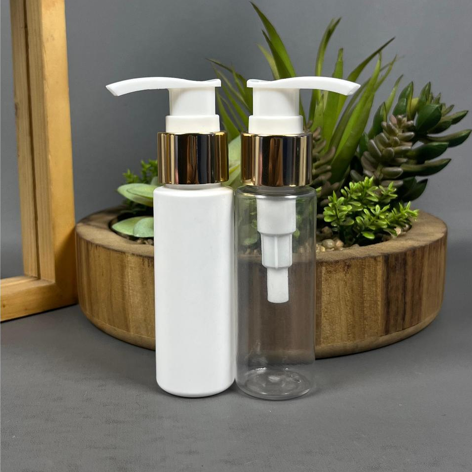 Jual Botol Lotion Pump 50 Ml / Botol Pet 50 Ml RF - Tutup Pump Gold ...