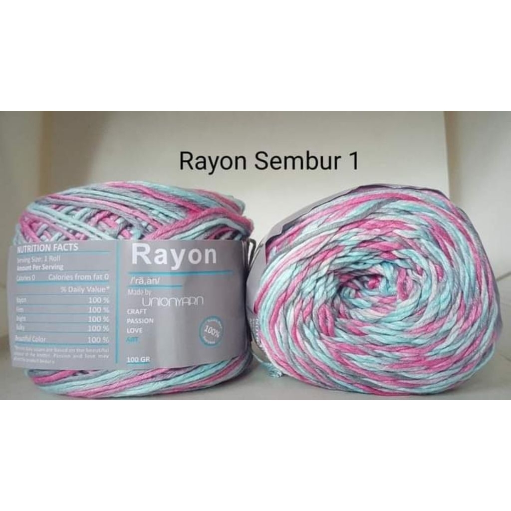 Jual Benang Rajut Rayon Sembur Bigply Premium (Union Yarn) | Shopee ...