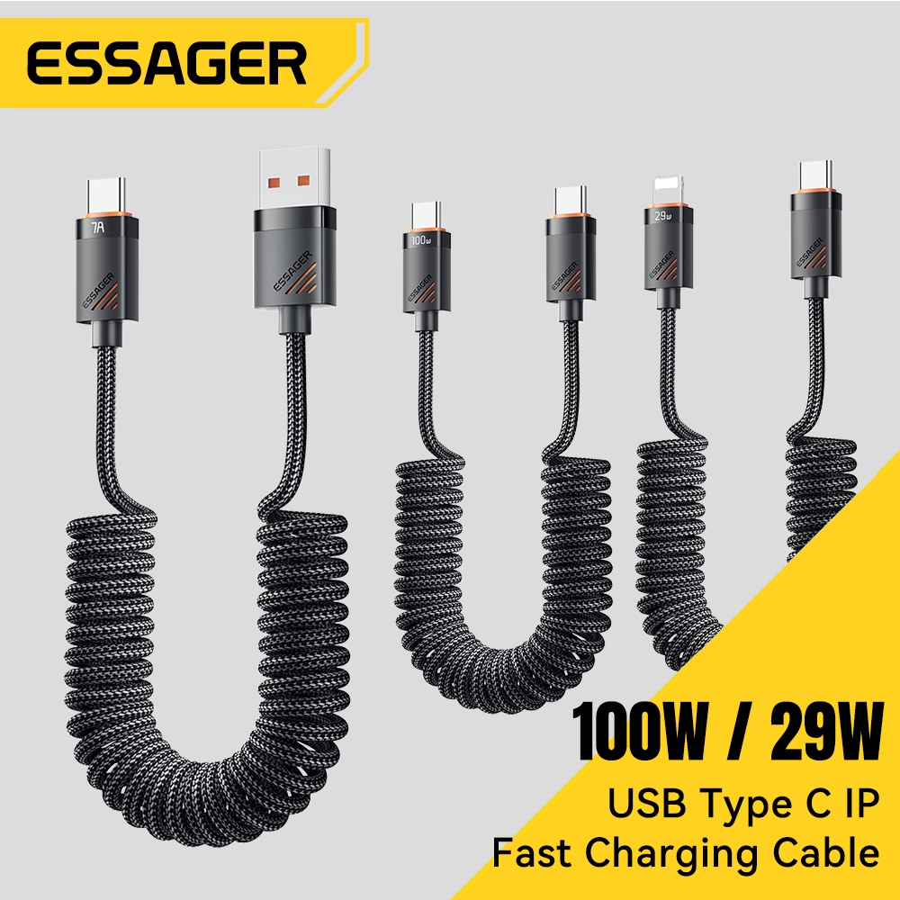 Jual Essager Kabel Pegas Pengisian Cepat USB Tipe C ke Tipe C ke iOS untuk Ponsel Transfer Data ...