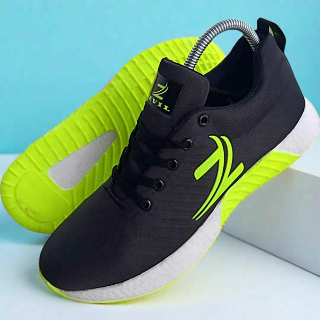 Jual Sepatu Running ZEVIL FLY Pria Hitam Merah Sepatu Sekolah Dewasa 39 ...