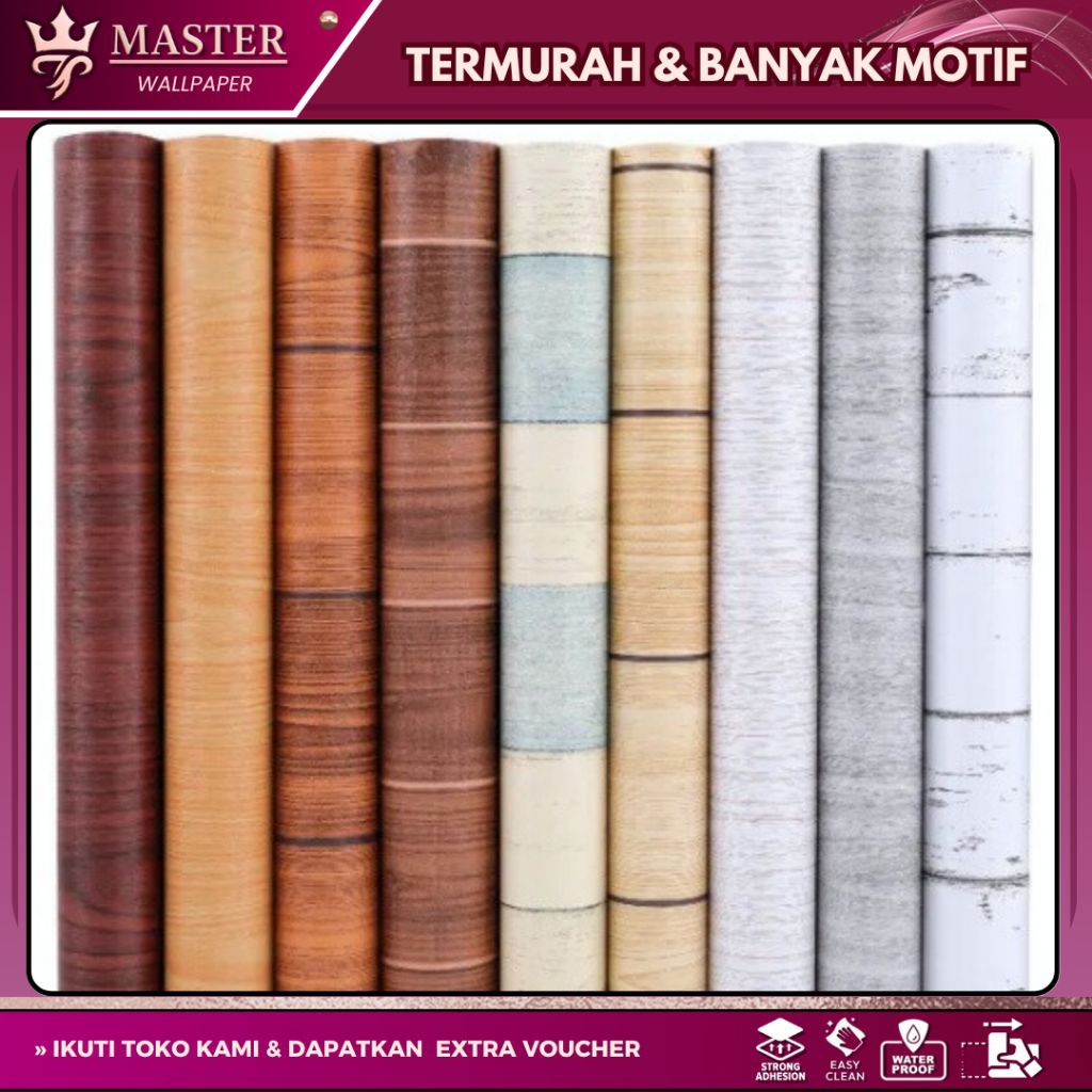 Jual [TERMURAH] Wallpaper Dinding Kayu Dekorasi Dinding Elegan ...