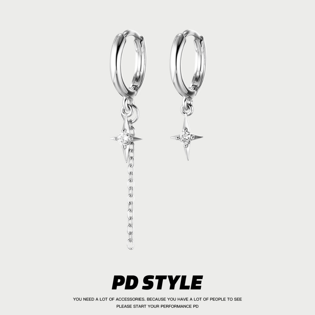 Jual PD STYLE-Anting hoop pria permata bintang salib, desain keren ...