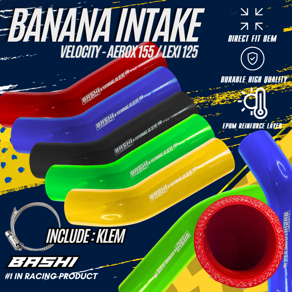 Jual BASHI Banana Velocity Intake High Perfomance Rubber Aerox 155 Old ...