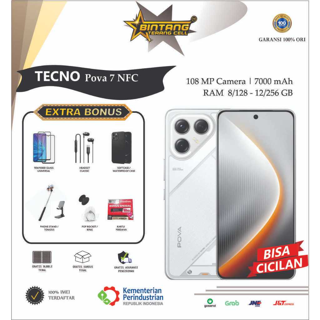 Jual Tecno Pova 7 NFC 5G RAM 8/128gb - 8/256GB Garansi Resmi | Shopee Indonesia