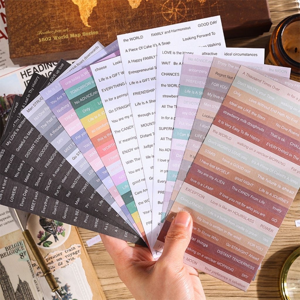 Jual 3 lembar english words sticker Eternity Moment jurnal diy | Shopee ...