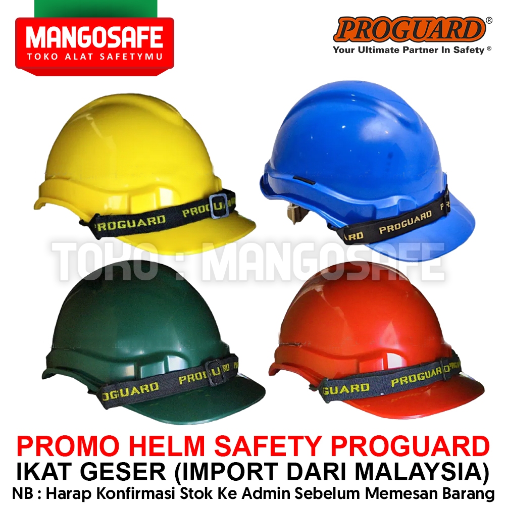 Jual PROMO HELM SAFETY PROGUARD Kuning Biru Merah Hijau / SALE Helm ...
