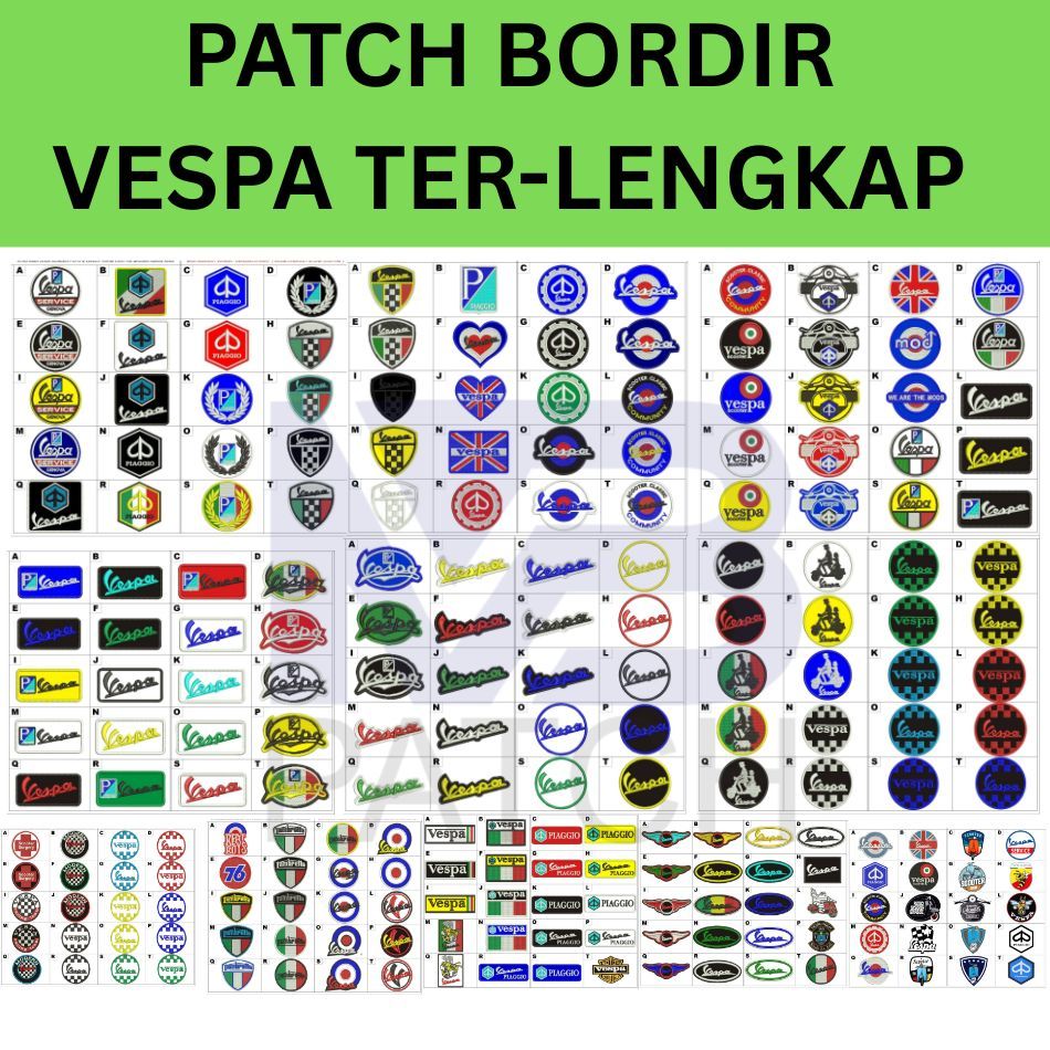 Jual MB PATCH BORDIR VESPA MOD MOTOR LENGKAP BISA CUSTOM UKURAN ...