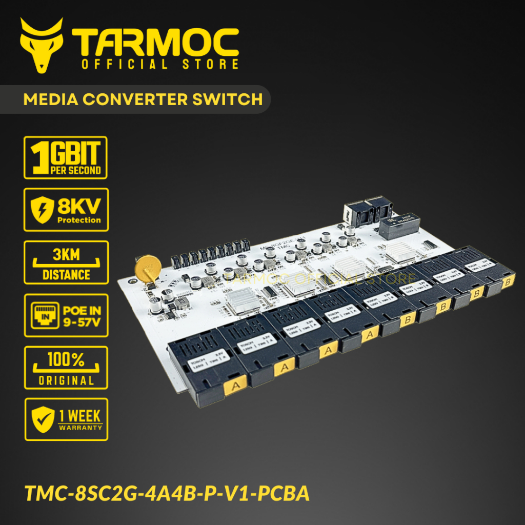 Jual Tarmoc TMC-8SC2G-4A4B-P-V1-PCBA | Media Converter Switch 8 FO 2 ...