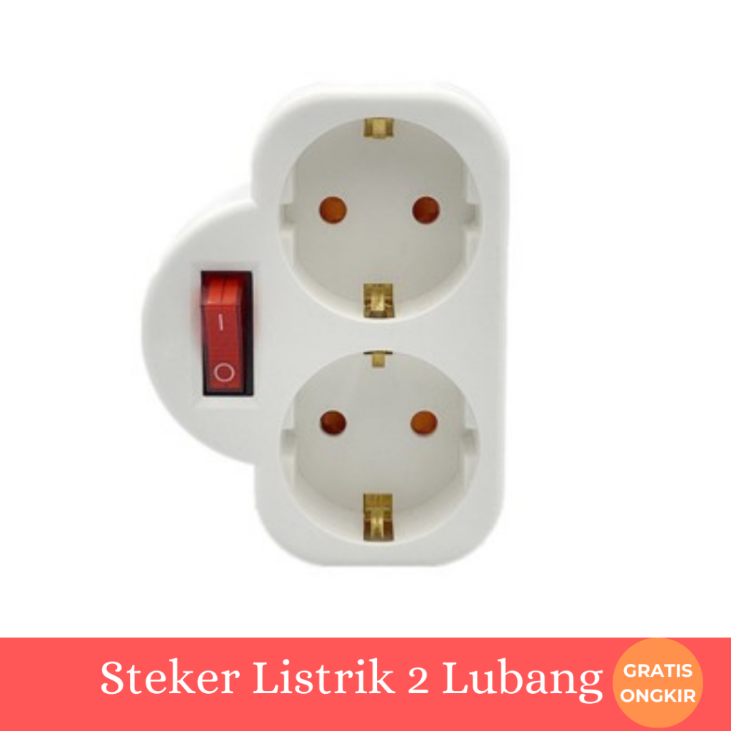 Jual Redbowstore - Colokan Listrik Steker Listrik 2 Lubang Socket Lamp ...