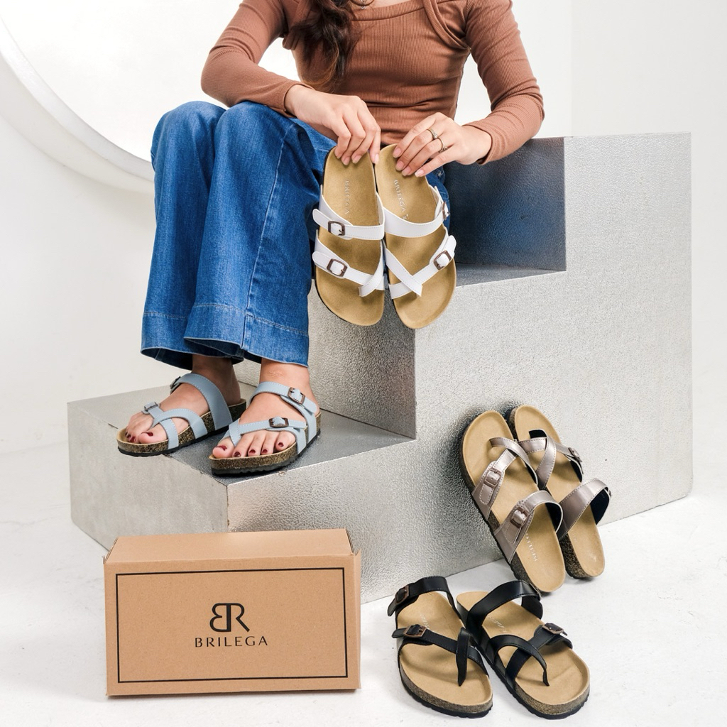 Jual BRILEGA DIORRY Sandal Casual Wanita Dengan Ketinggian Sole 3cm ...